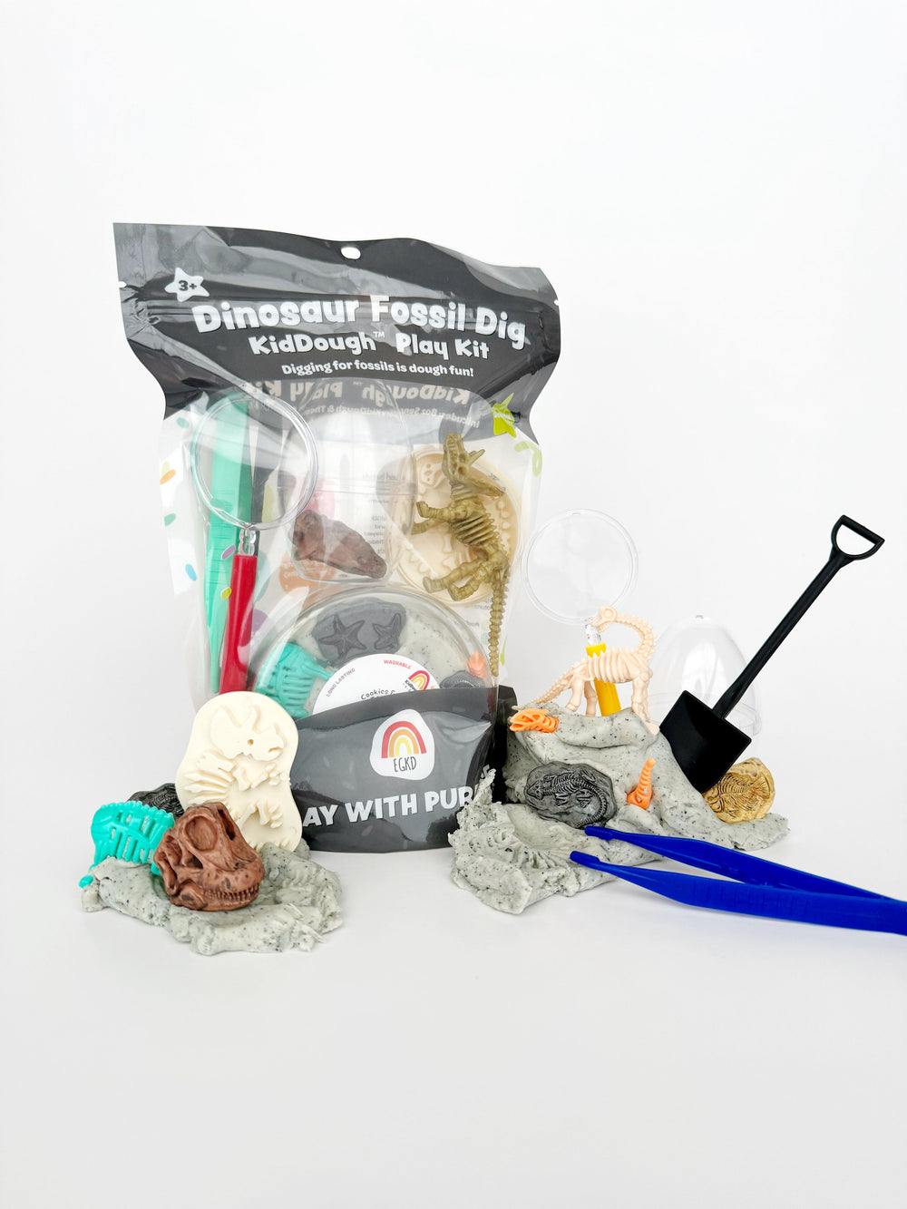 Dinosaur Fossil Dig (Cookies & Cream) KidDough Play Kit – The Oaks ...
