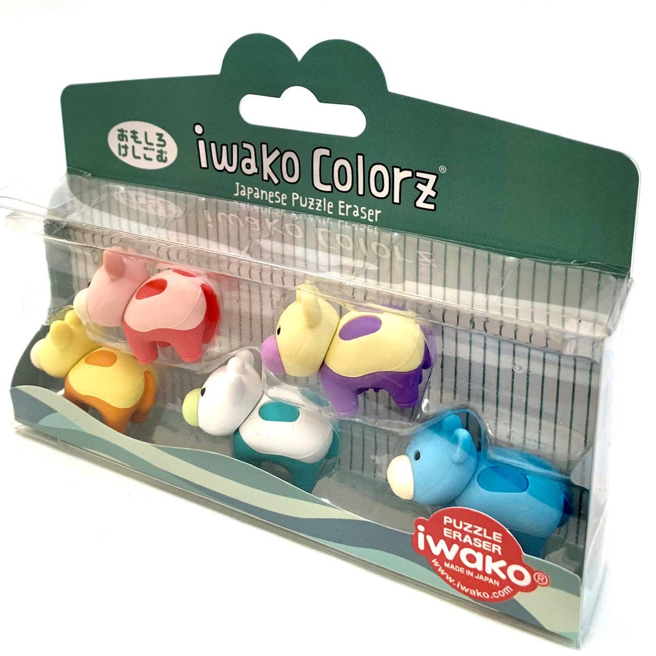 BCmini - Iwako Cow 5 Colorz Erasers – The Oaks Apparel Co.