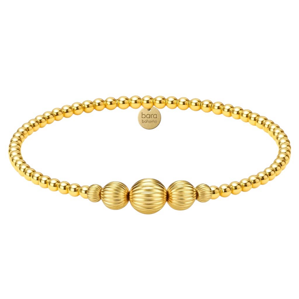 bara boheme - Victoria | Gold Filled Beaded Bracelet: Gold Filled / Cl ...