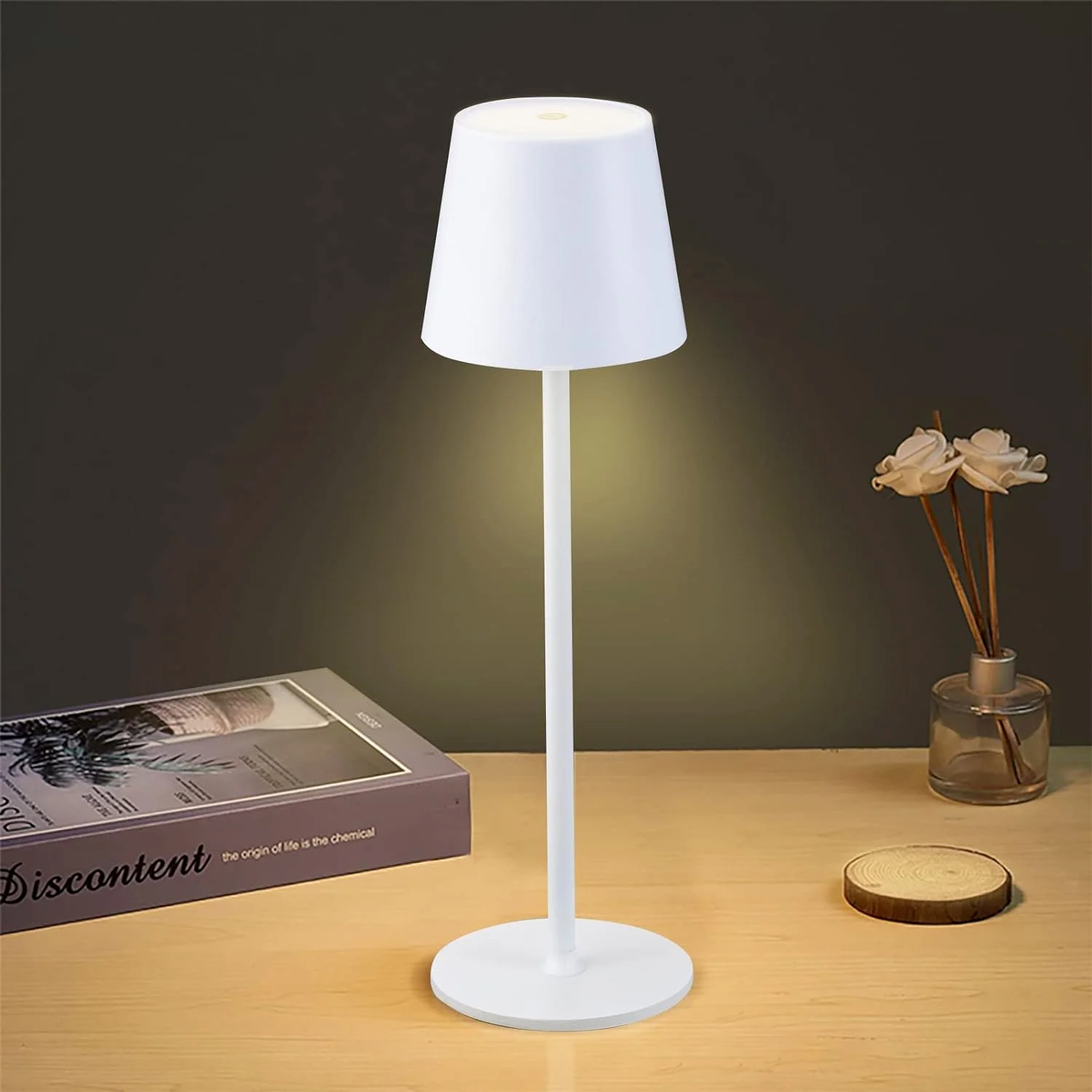 LAX Gadgets - Sleek Cordless Table Lamp- Adjustable Lighting for Any S ...