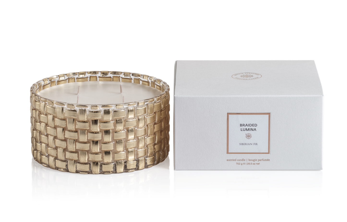 BRAIDED LUMINA SCENTED CANDLE, 4 WICK 26.5 OZ- SIBERIAN FIR – The Oaks ...
