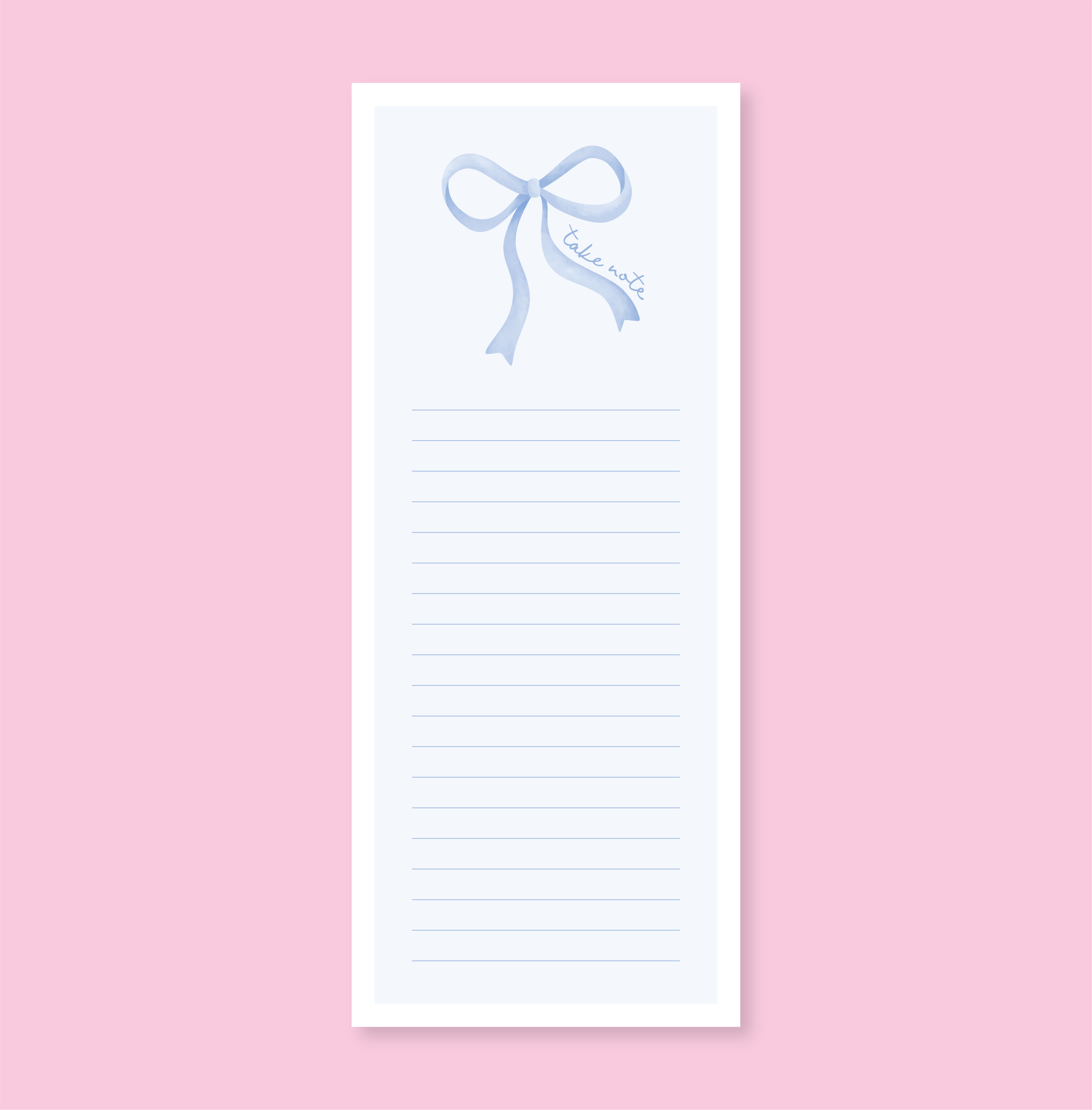 Rock Paper Scissors - Take Note Blue Bow List Notepad – The Oaks ...