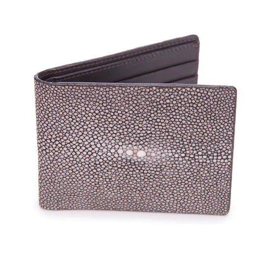 Eric- Coffee Men's Shagreen Billfold – The Oaks Apparel Co.