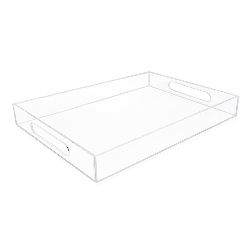 Isaac Jacobs International - Isaac Jacobs Clear Acrylic Serving Tray w ...