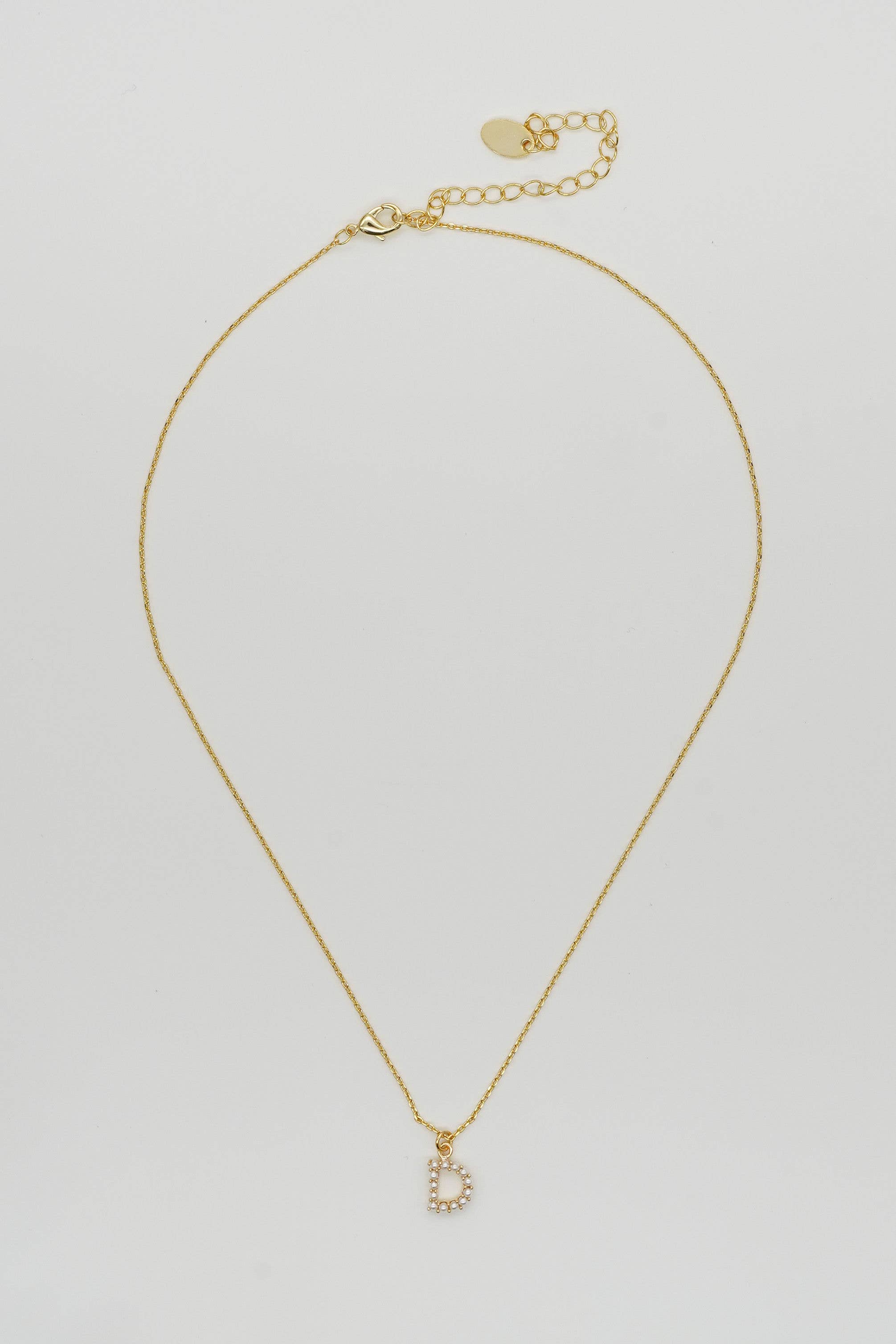 Dainty Love Pearl Initial Necklace Holiday Favorite D 15 3